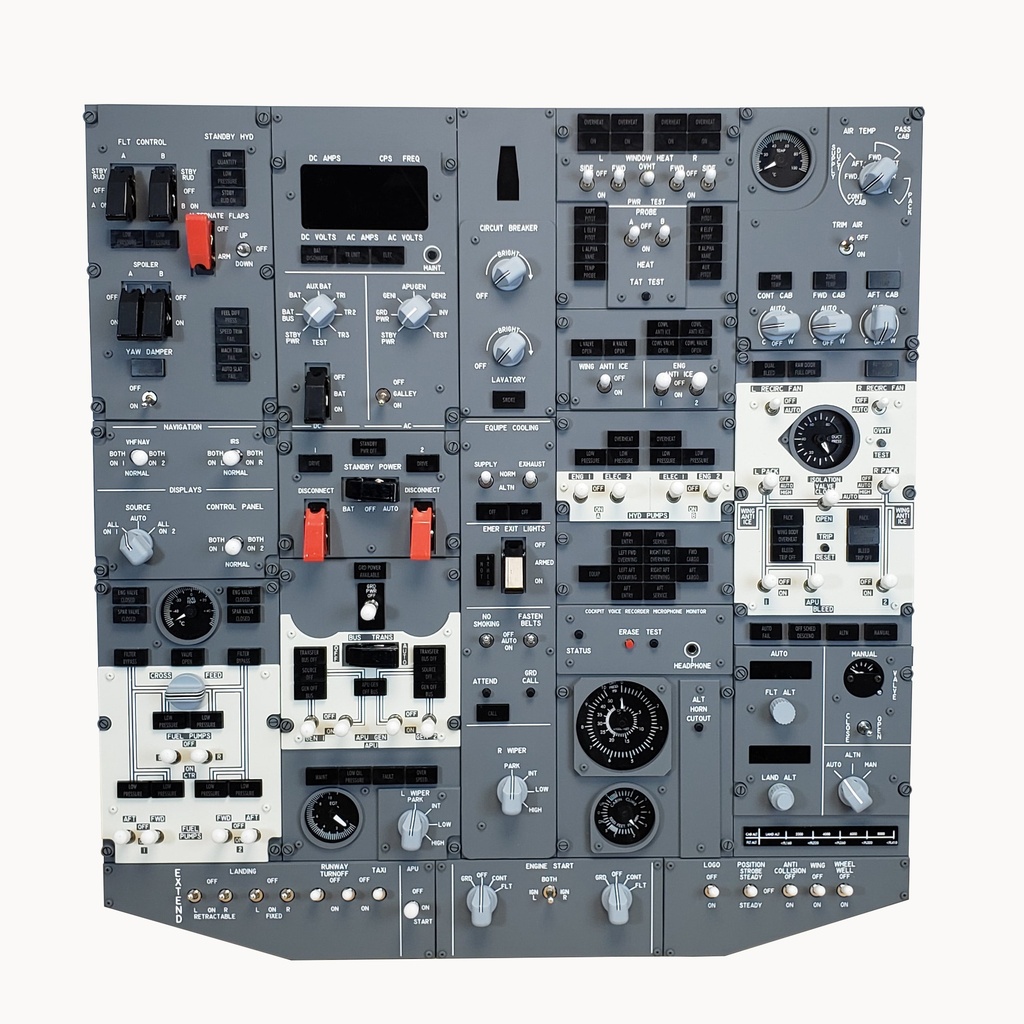 Overhead 737 V2 -FWD- Completamente montado | Opencockpits
